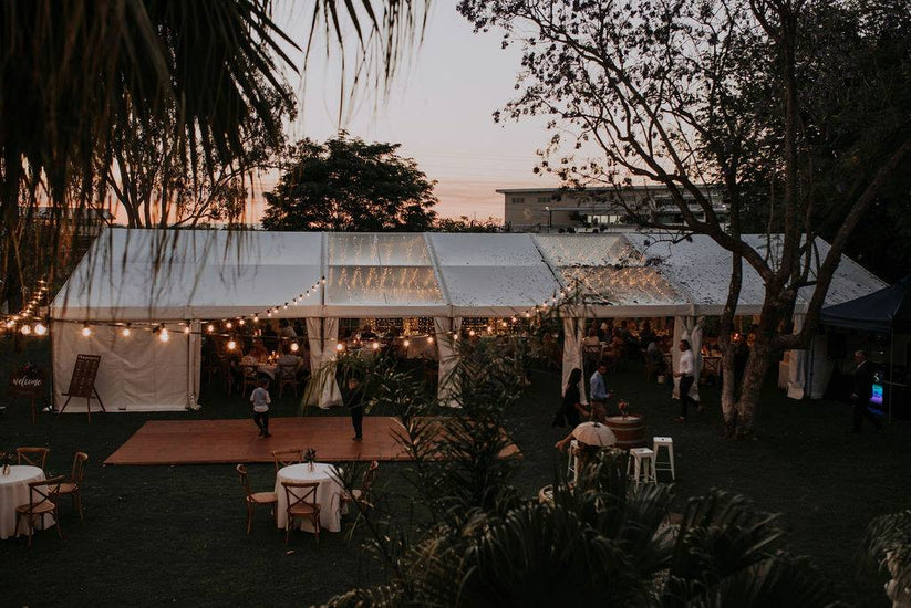 10m Span White Pavilion – Ace Wedding and Party Hire