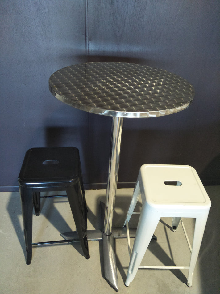 Black Metal Stool – Ace Wedding and Party Hire