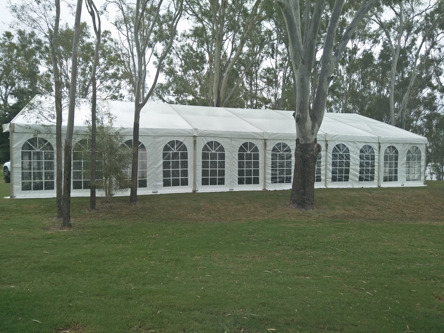 10m Span White Pavilion – Ace Wedding and Party Hire
