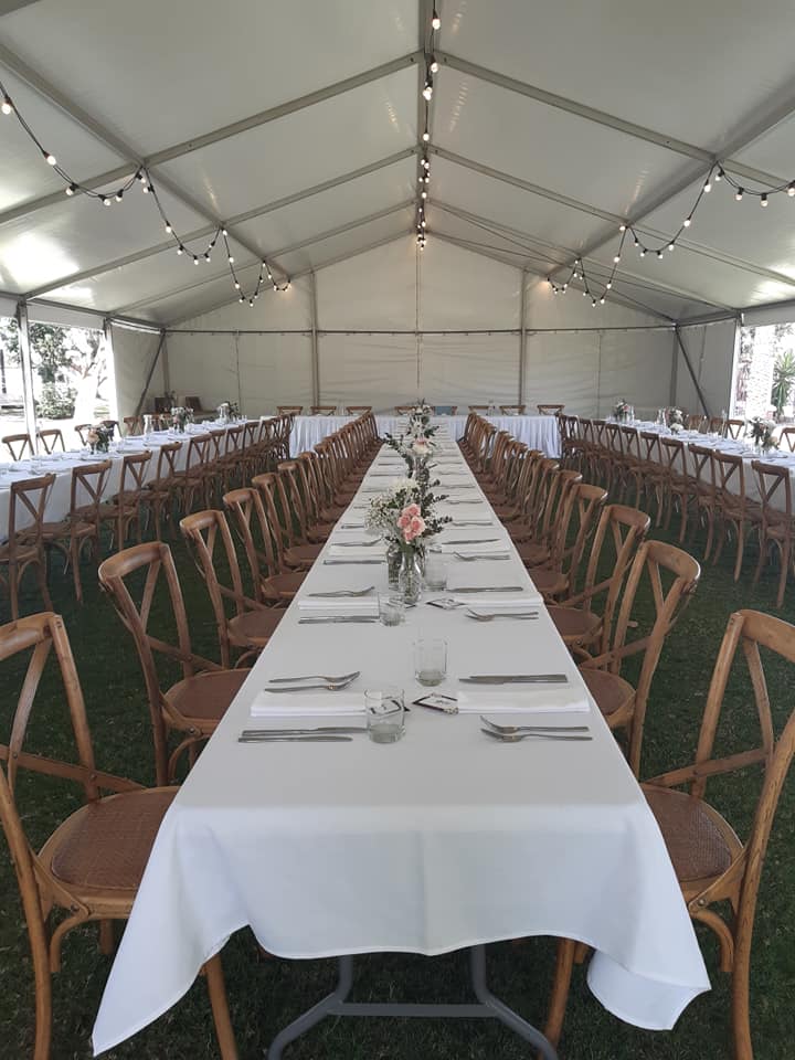 10m Span White Pavilion – Ace Wedding and Party Hire